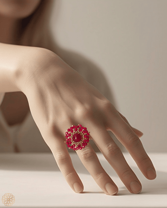 Colorful floral pattern ring for something special - Sundara Joon