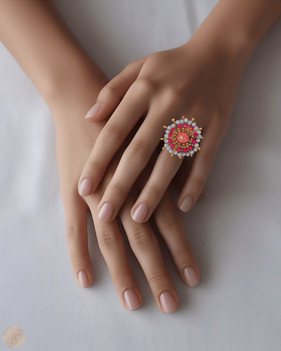Colorful floral pattern ring for something special - Sundara Joon
