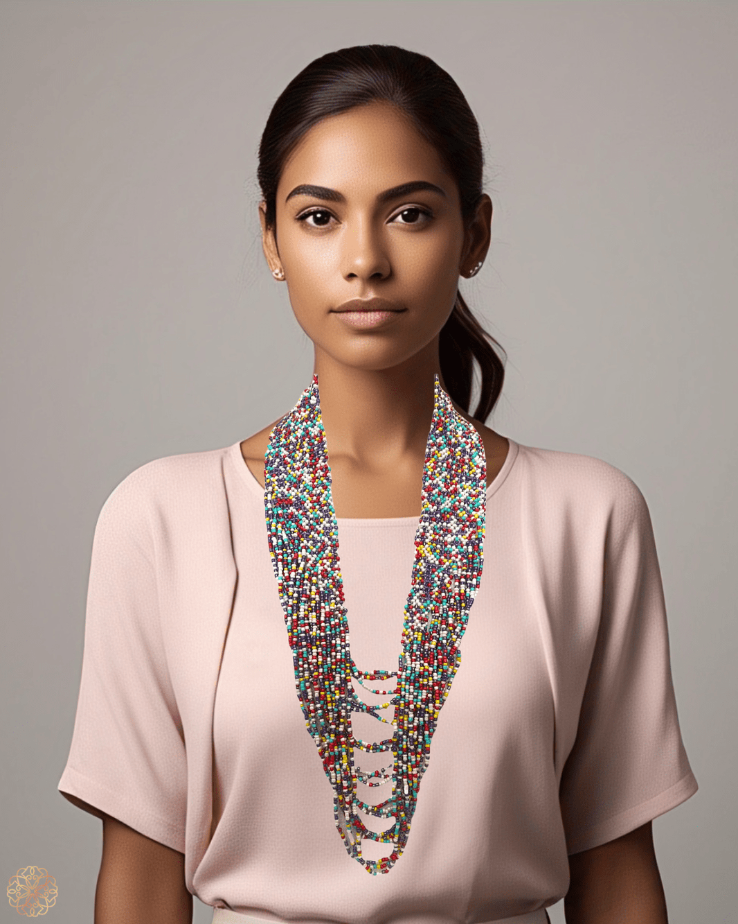 Waterfall beaded necklace packed with color - Sundara Joon