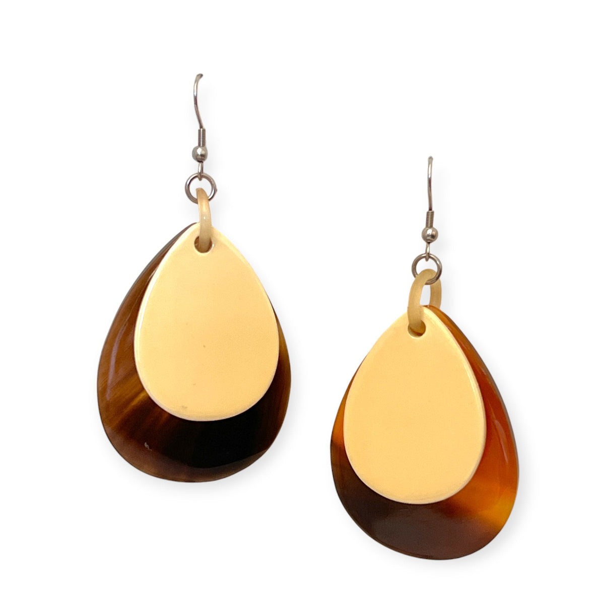 Double tear shaped drop earring that give a pop - Sundara Joon