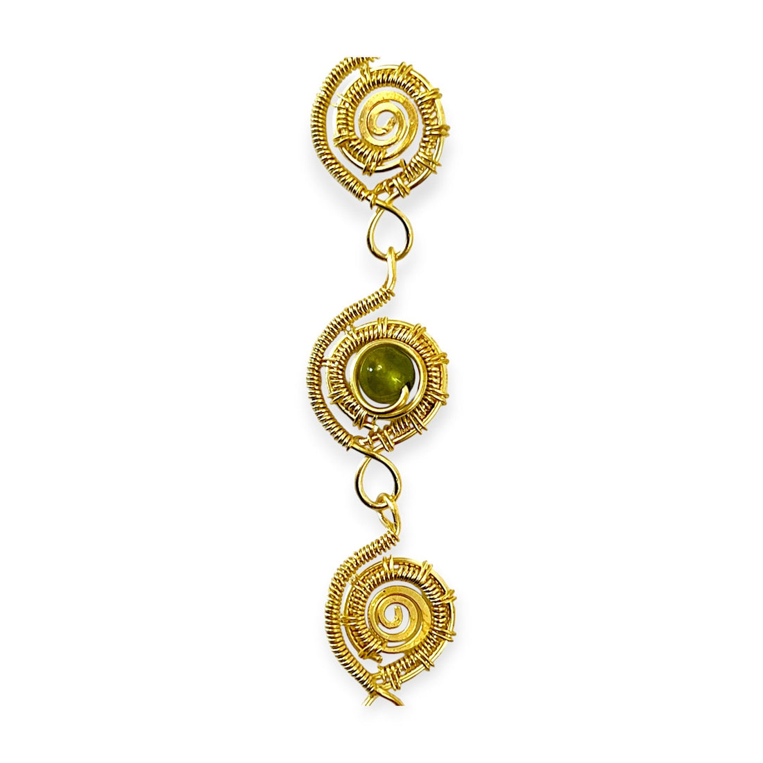 Interlocking swirl bracelet with a hint of lime green - Sundara Joon